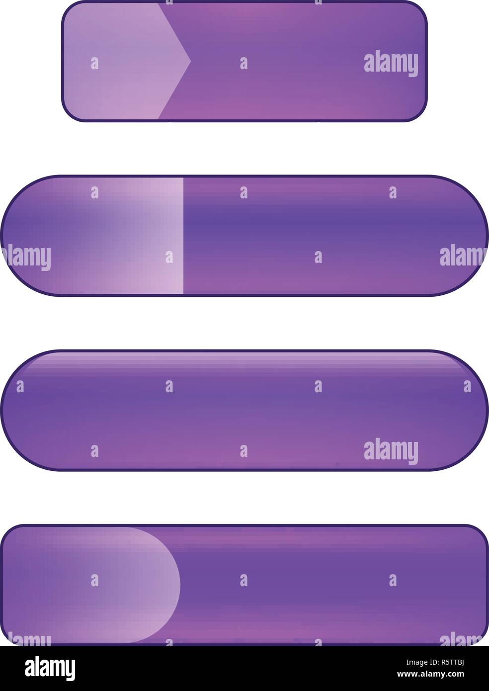 vector bright glossy web buttons set - purple and violet Stock Vector ...