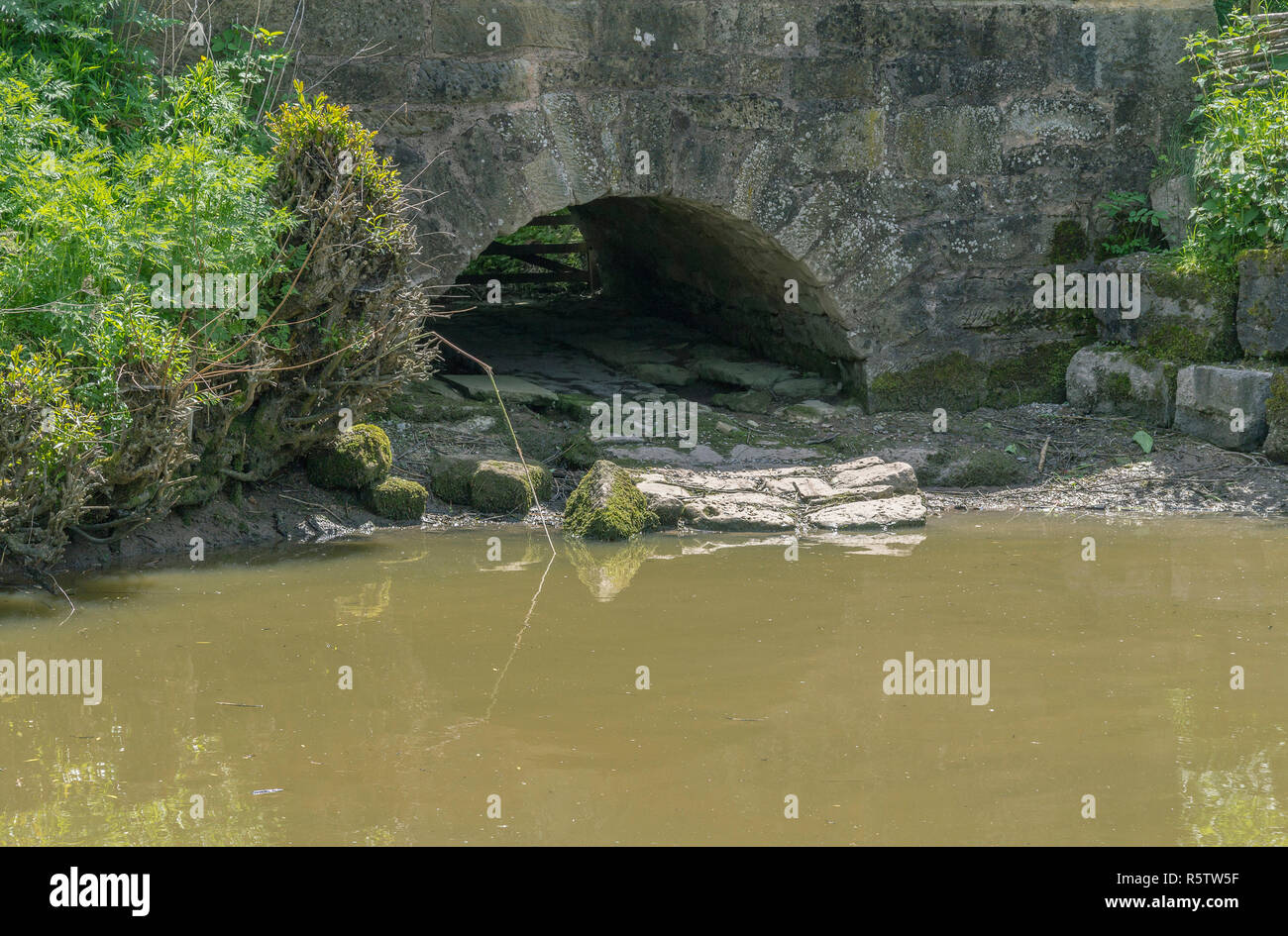 stone bridge and pond Stock Photo - Alamy
