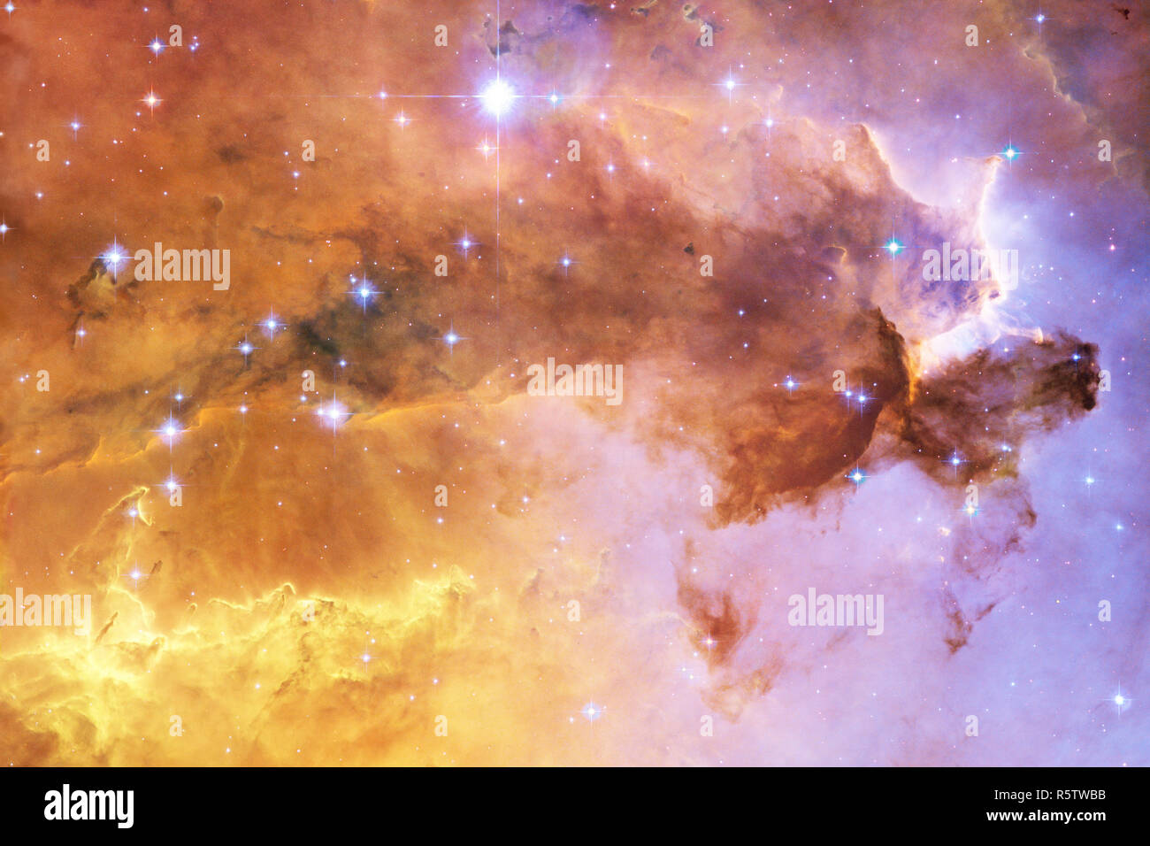 Galaxies, stars and nebulas in awesome space image. Colorful science ...