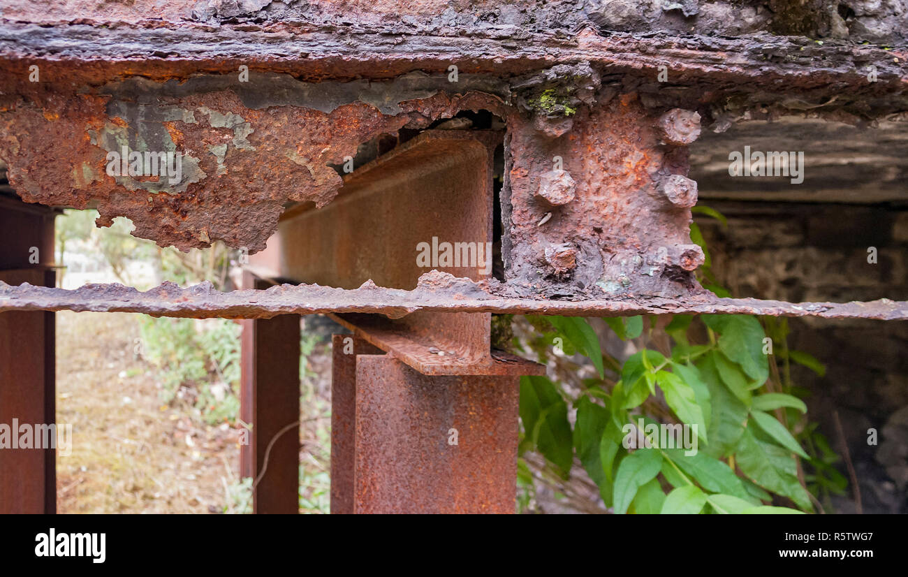 rusty steel girder detail Stock Photo - Alamy