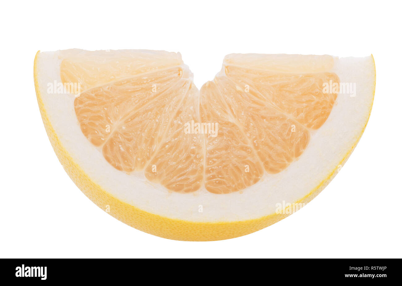 pomelo slice isolated on a white background Stock Photo - Alamy