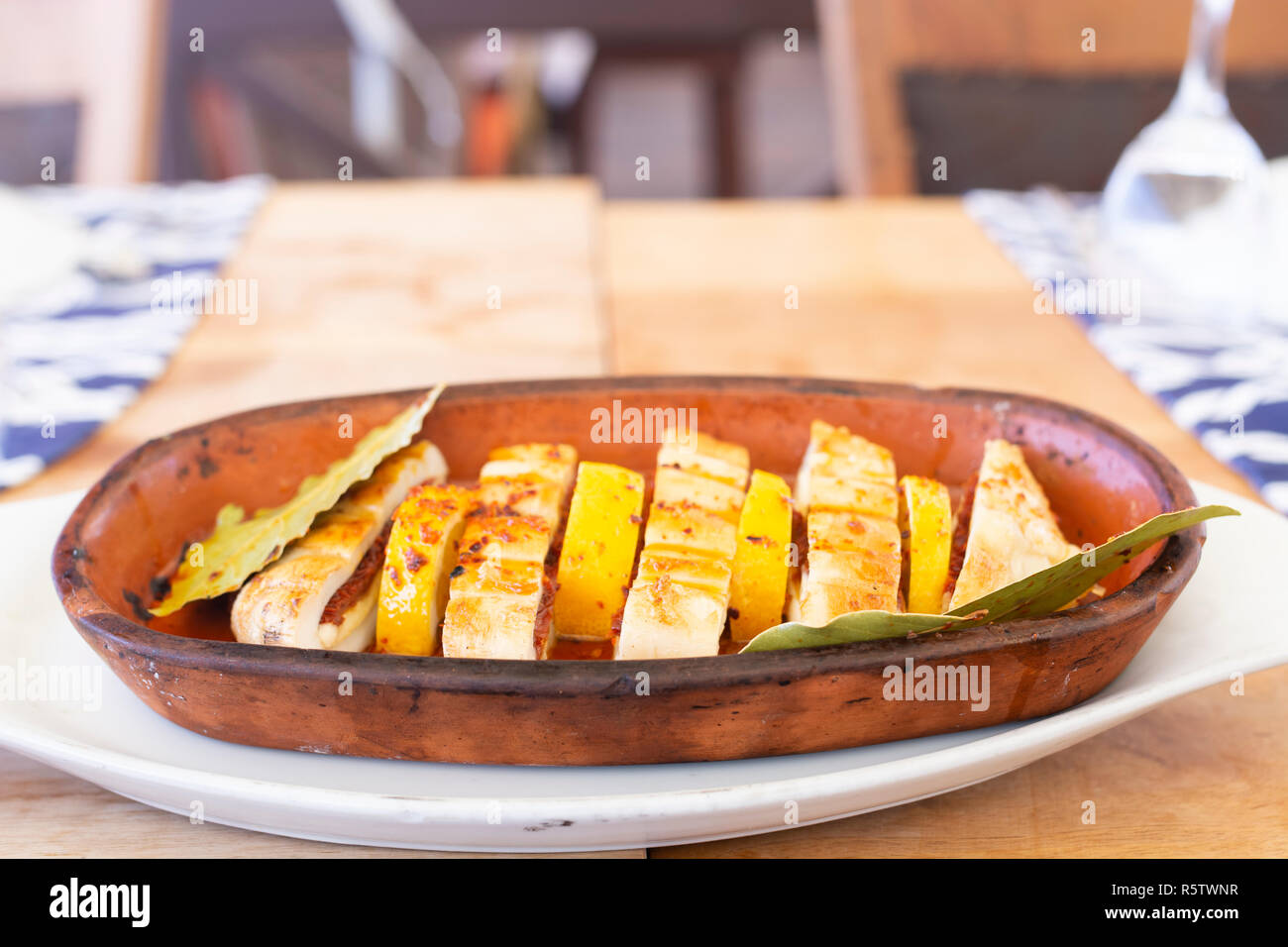 Delicious grilled calamari from fresh squid fish Stock Photo - Alamy