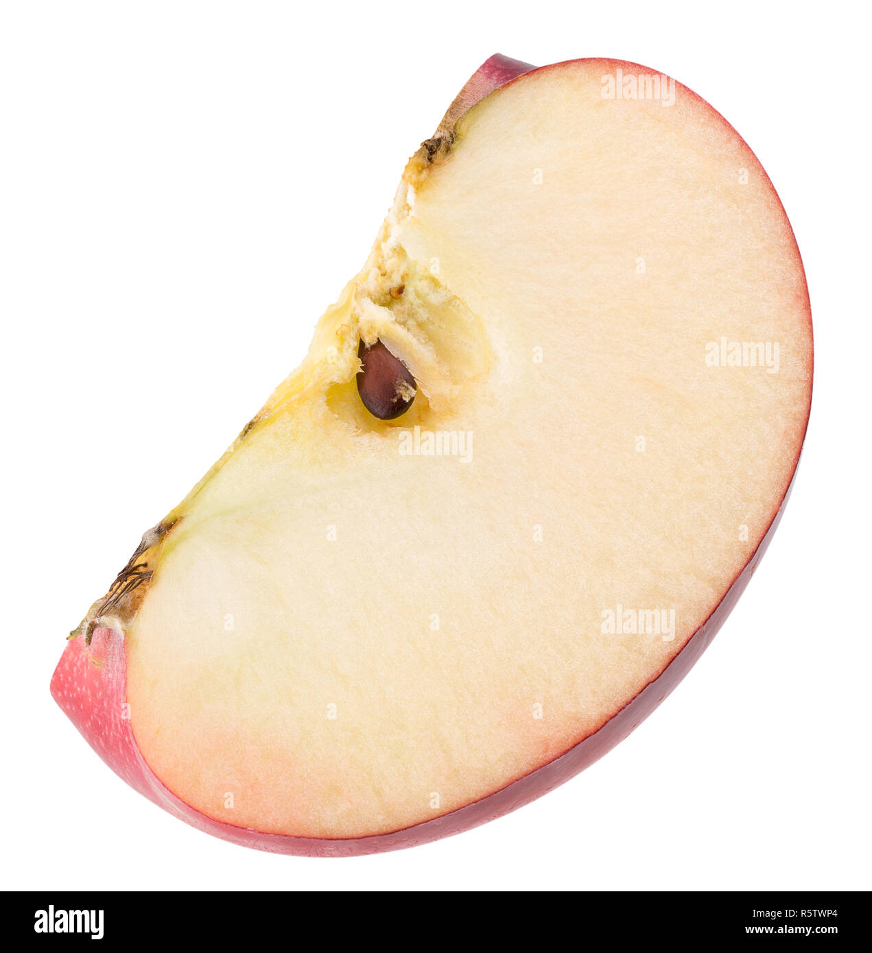 red apple slice isolated on a white background Stock Photo - Alamy