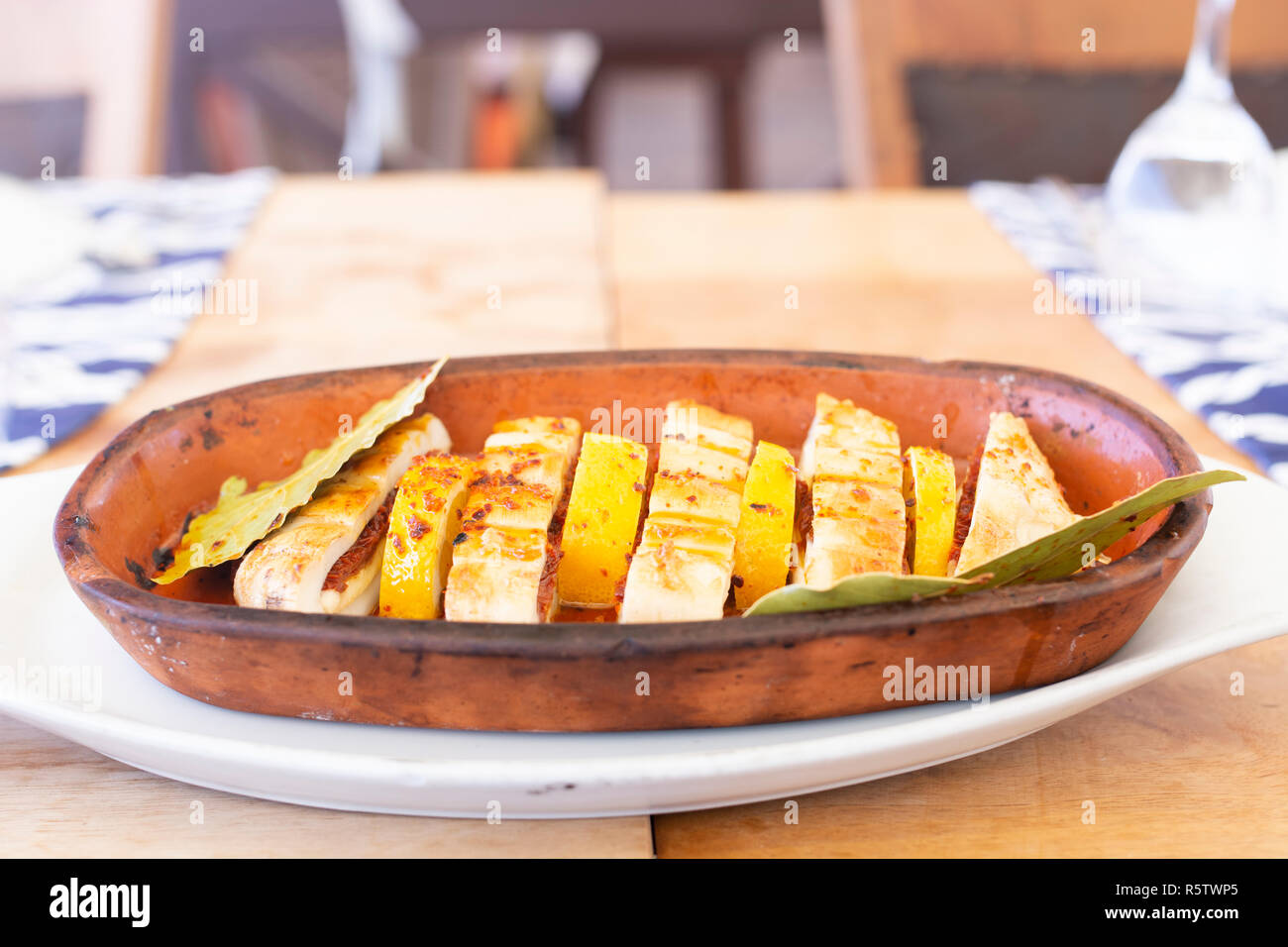 Delicious grilled calamari from fresh squid fish Stock Photo - Alamy