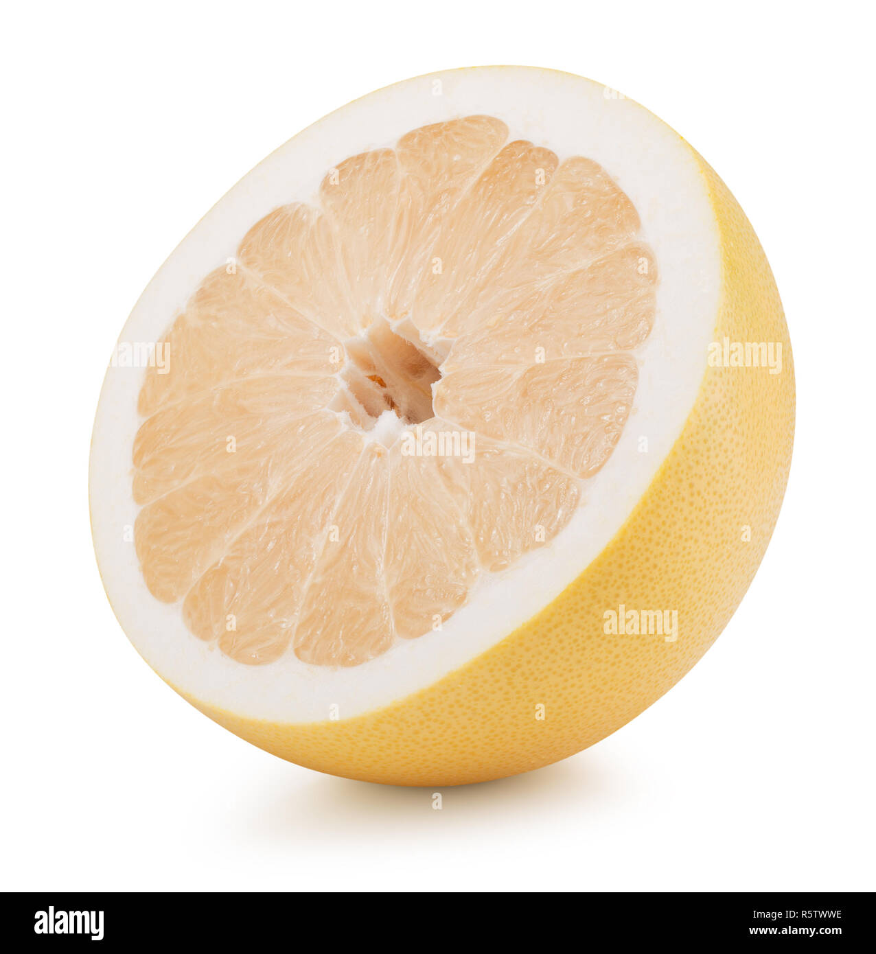 half of pomelo isolated on a white background Stock Photo - Alamy