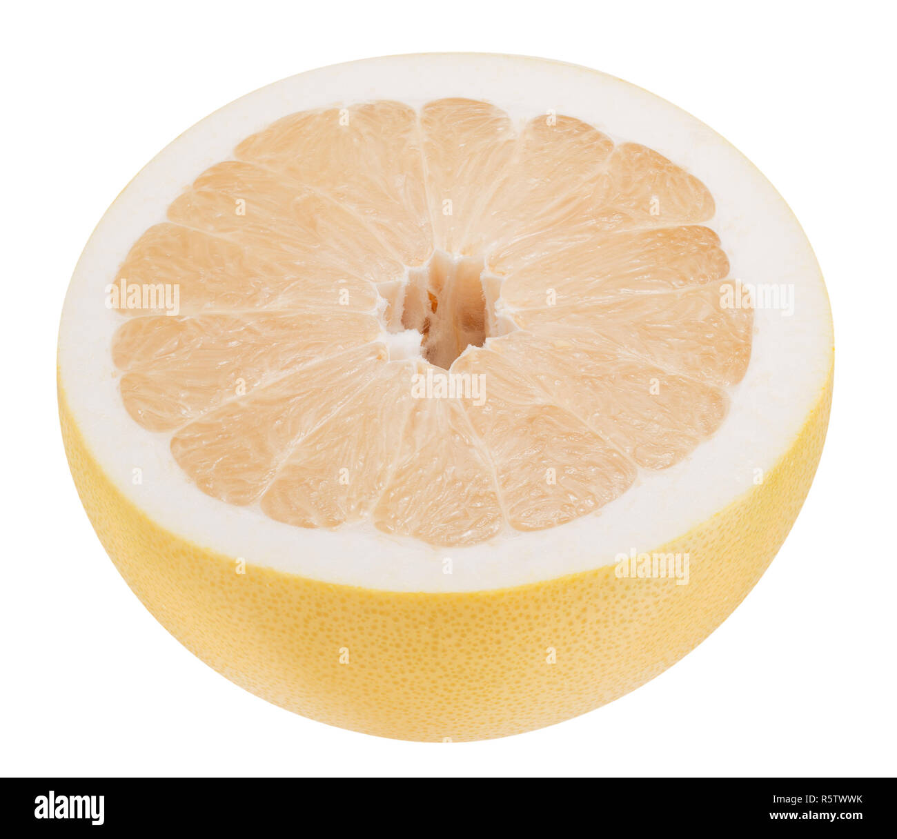 half of pomelo isolated on a white background Stock Photo - Alamy
