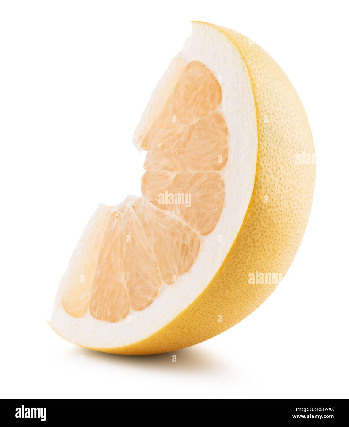 pomelo slice isolated on a white background Stock Photo - Alamy