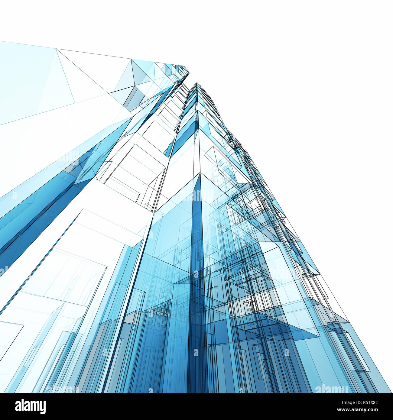 Architecture concept 3d rendering Stock Photo - Alamy