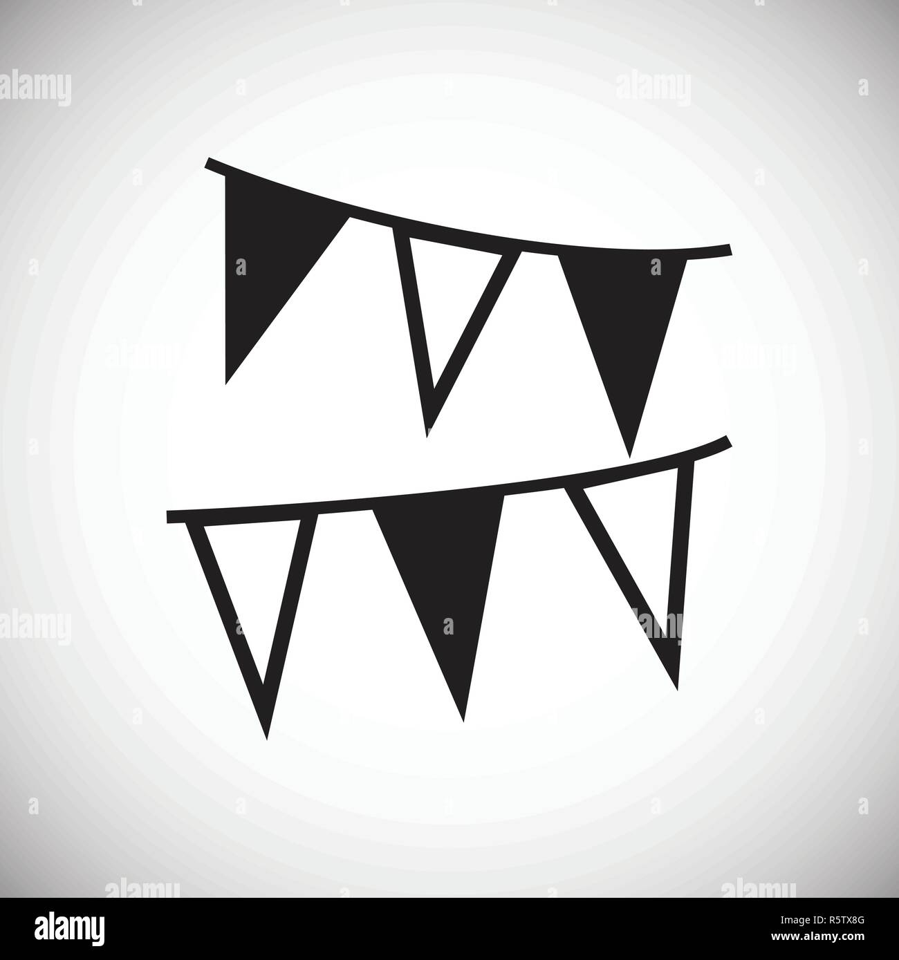 Birthday flags on white background for graphic and web design, Modern ...