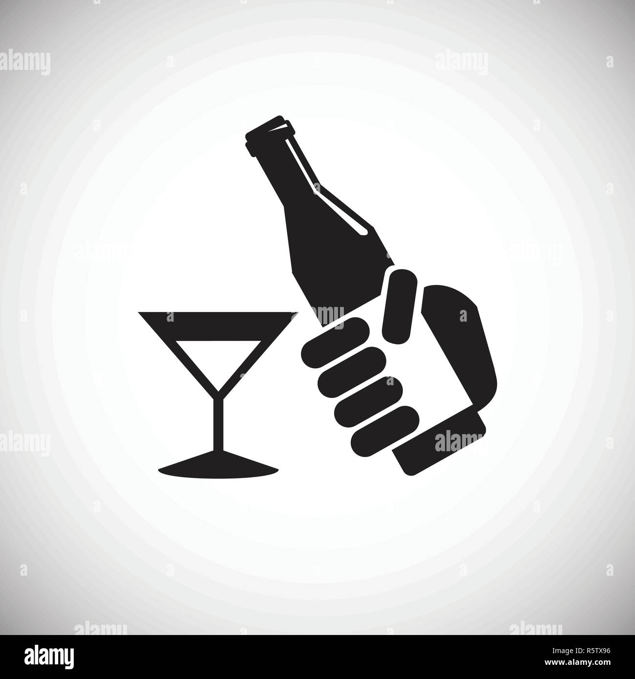 Birthday alcohol icon on white background for graphic and web design ...