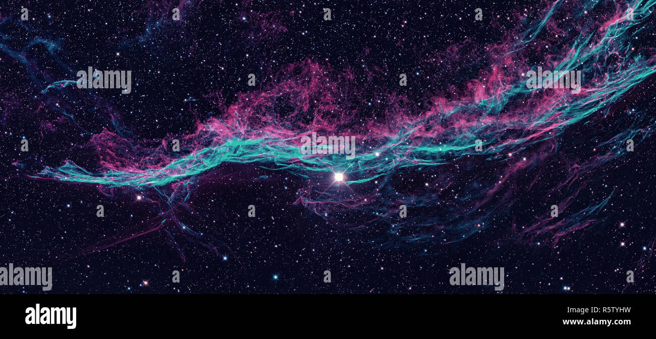 The Veil Nebula in the constellation Cygnus Stock Photo - Alamy