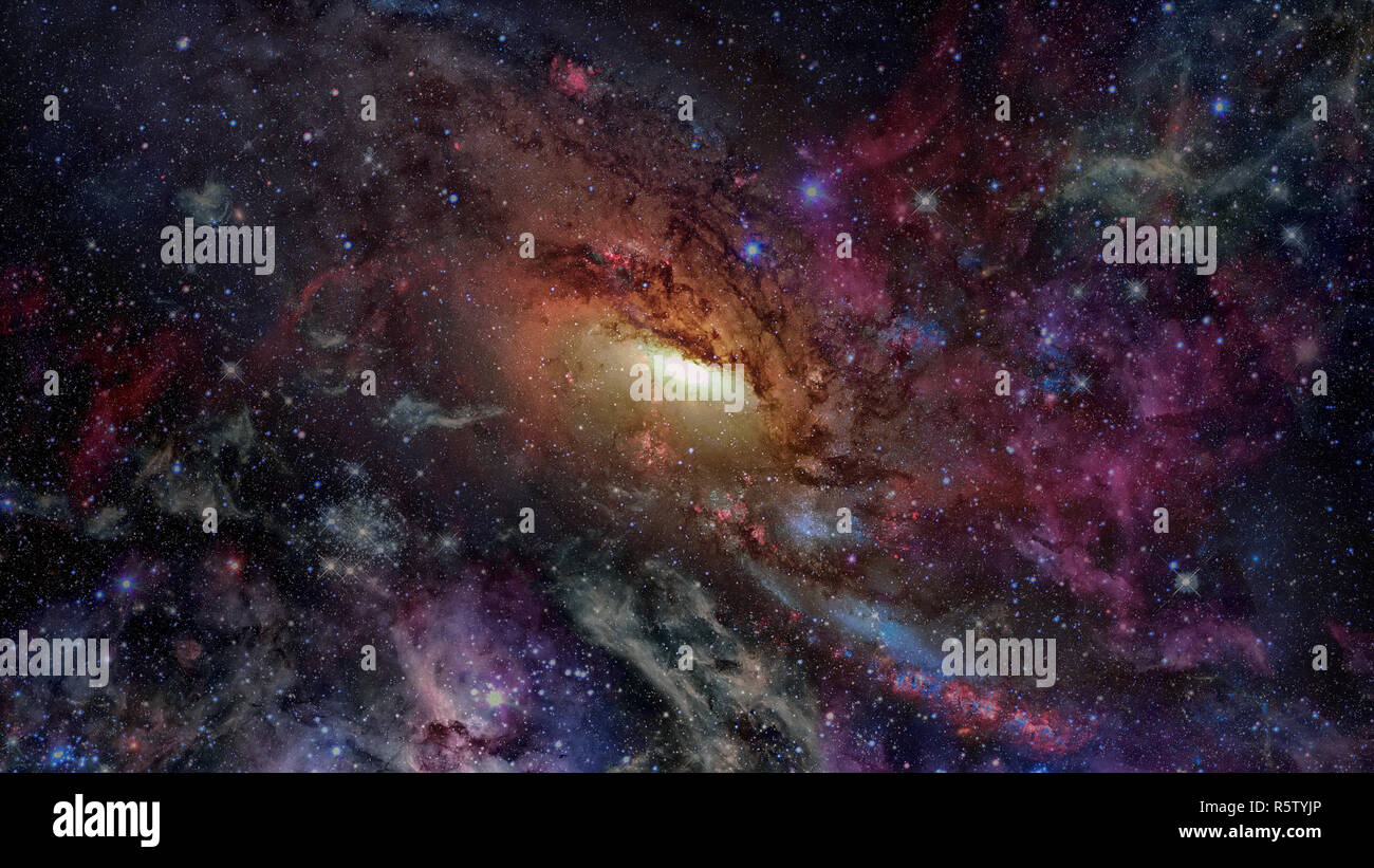 Open space with nebulae and galaxies. Elements of this image furnished ...