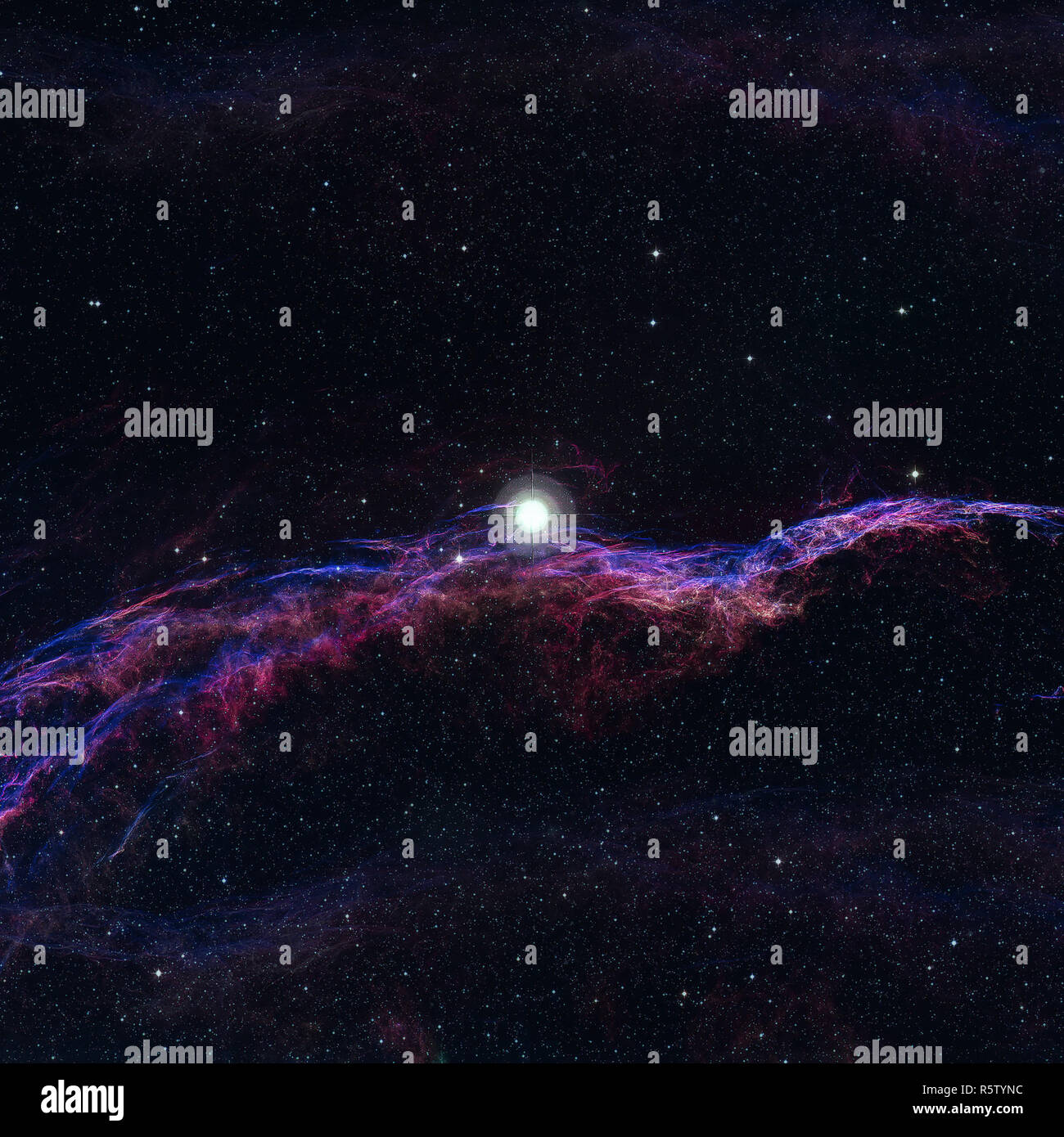 The Veil Nebula in the constellation Cygnus Stock Photo - Alamy