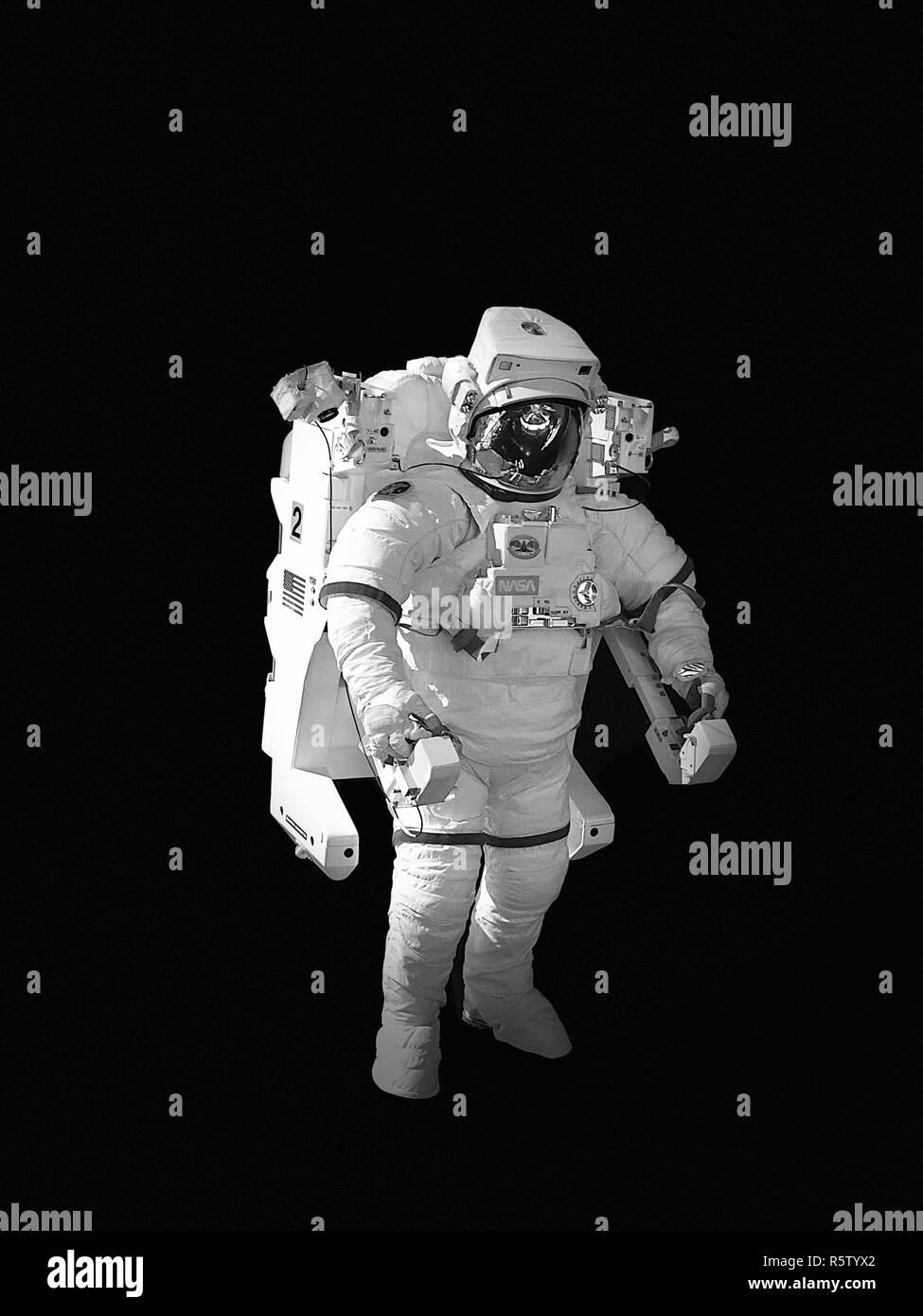 Astronaut in moon planets Black and White Stock Photos & Images - Alamy