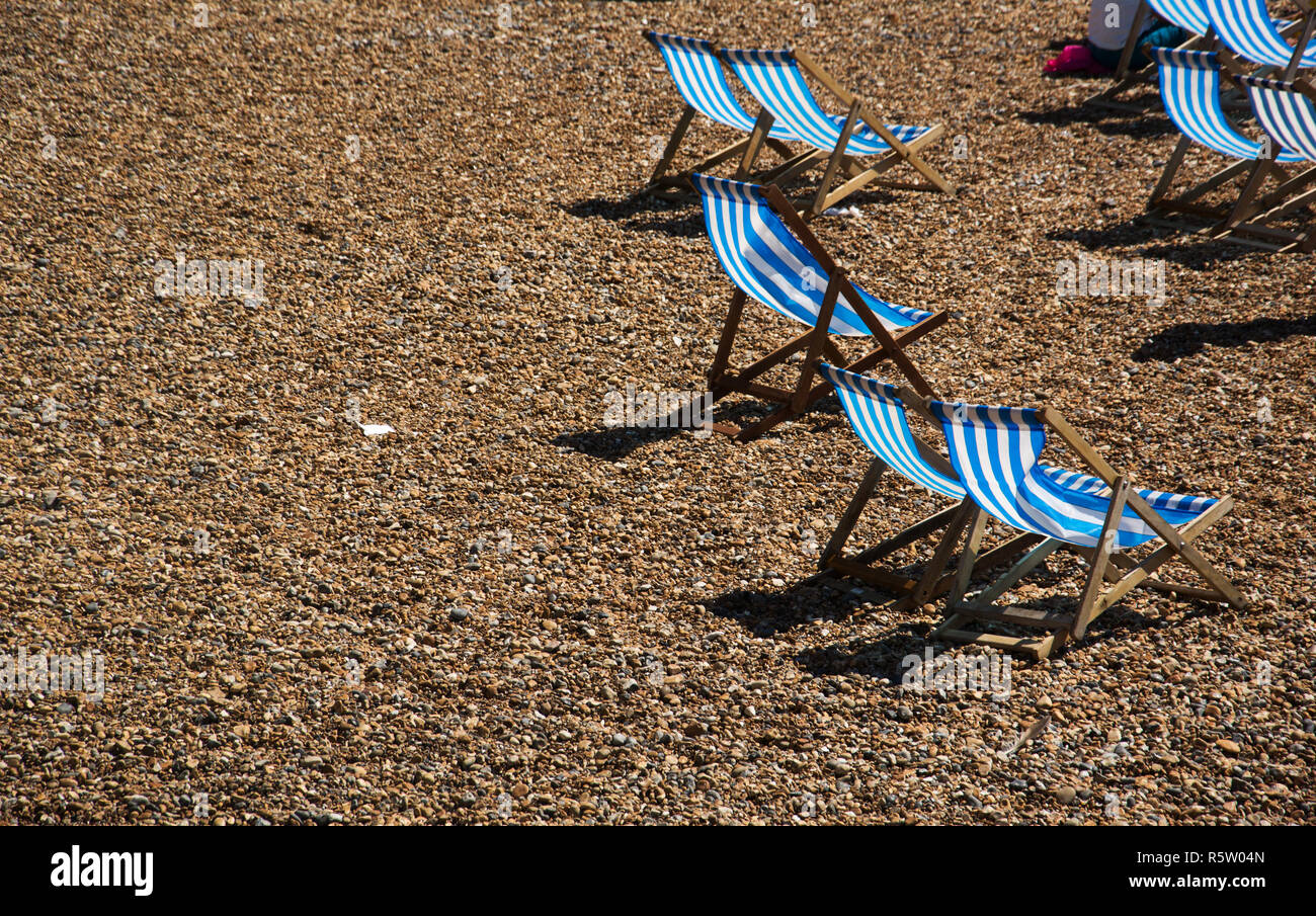 Reclining deckchairs hi-res stock photography and images - Alamy