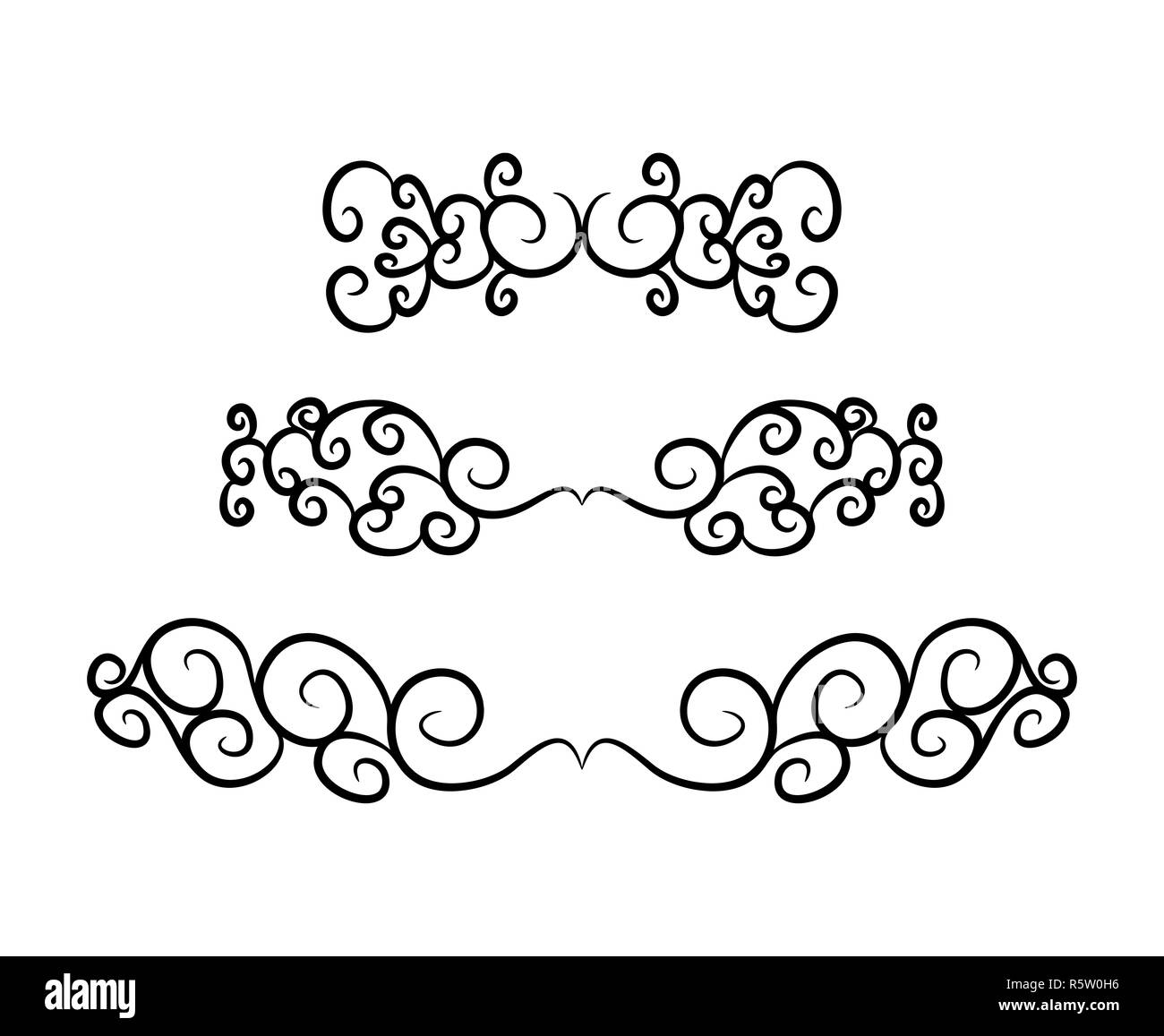 vintage footer set vector symbol icon design. Beautiful illustration ...