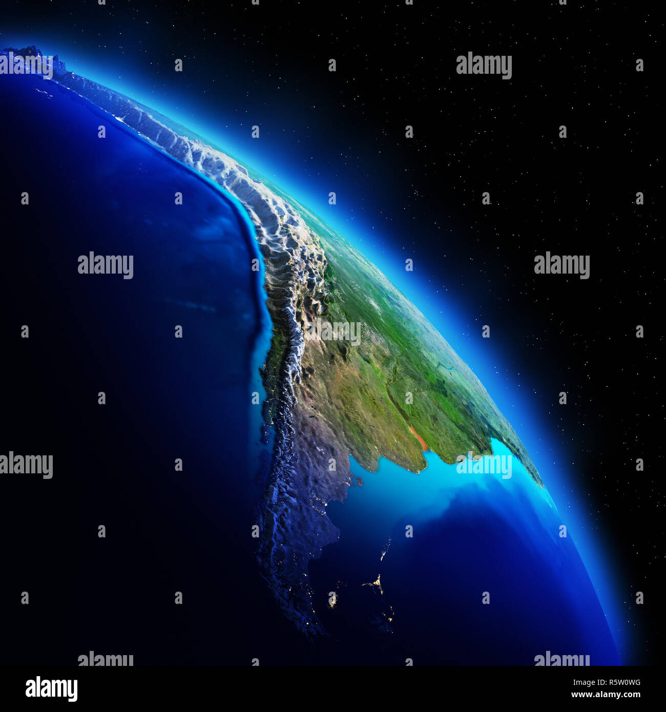 Earth from space 3d rendering Stock Photo - Alamy