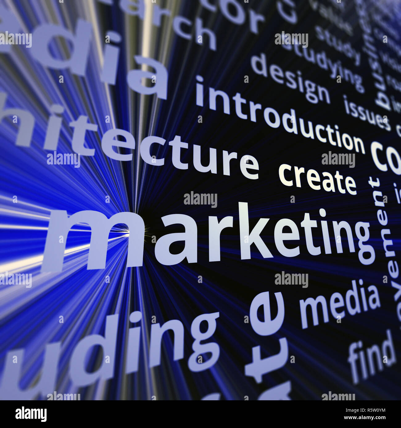 Marketing concept 3d rendering scene Stock Photo - Alamy