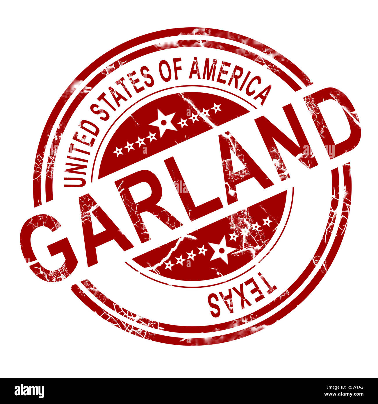 Garland Texas stamp with white background Stock Photo - Alamy
