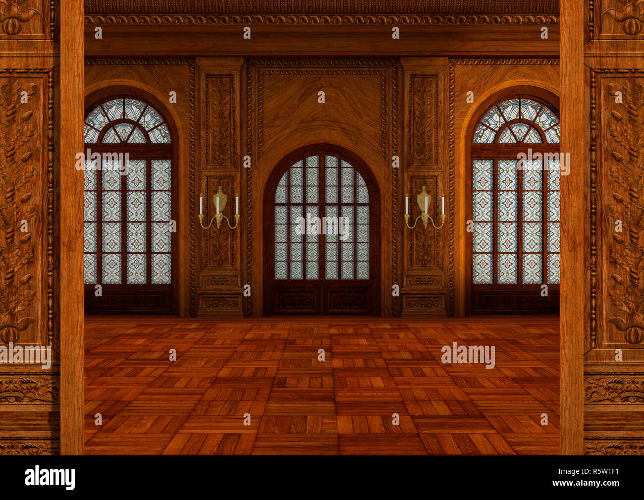 3D Rendering Ballroom Stock Photo - Alamy