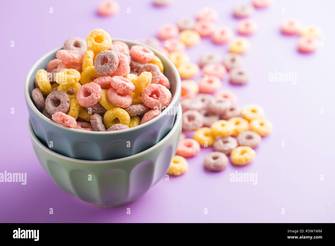 Colorful cereal rings Stock Photo - Alamy
