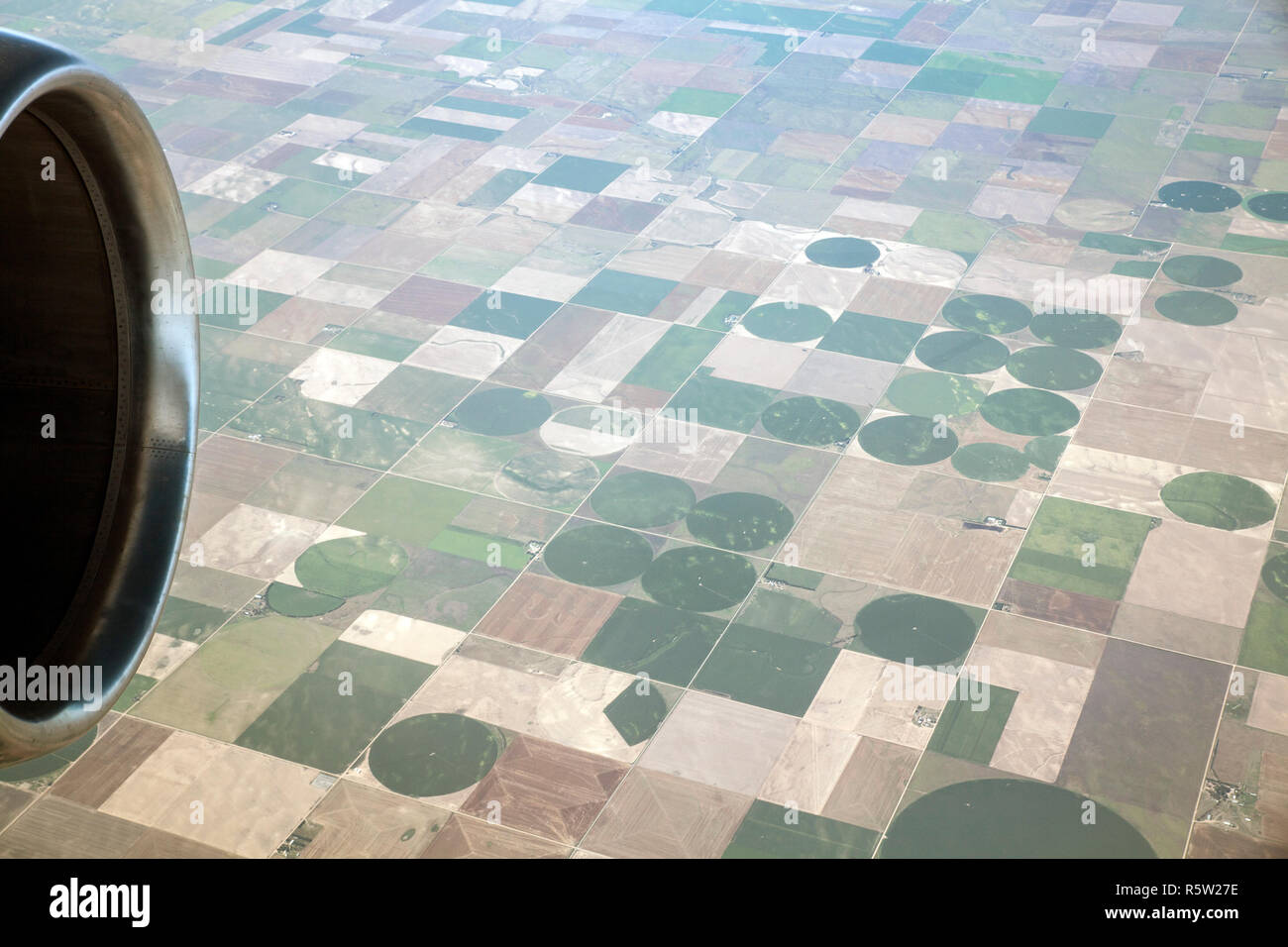 View of land from a jet plane Stock Photo - Alamy