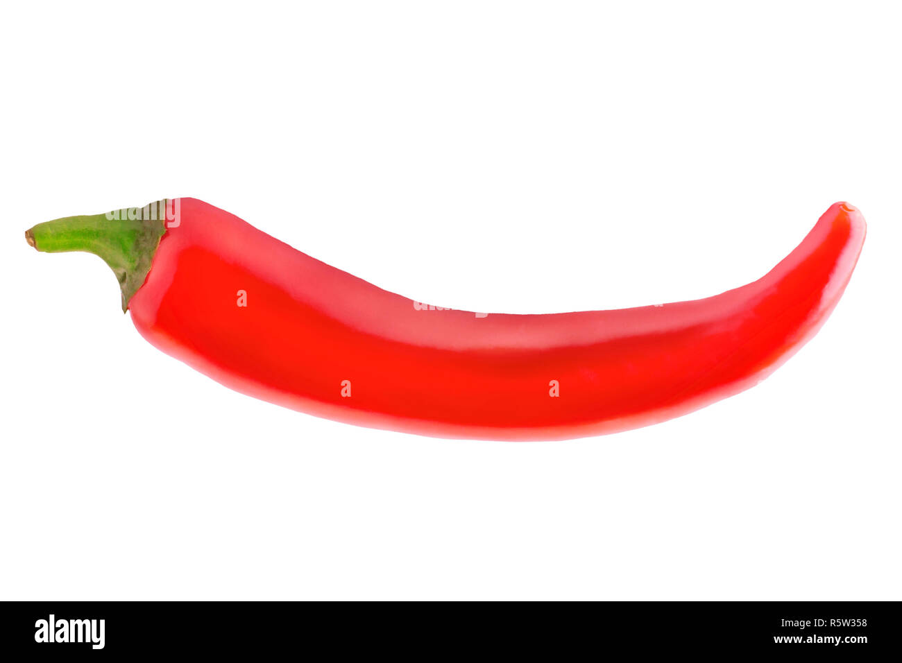 One chili pepper isolated on white background Stock Photo - Alamy
