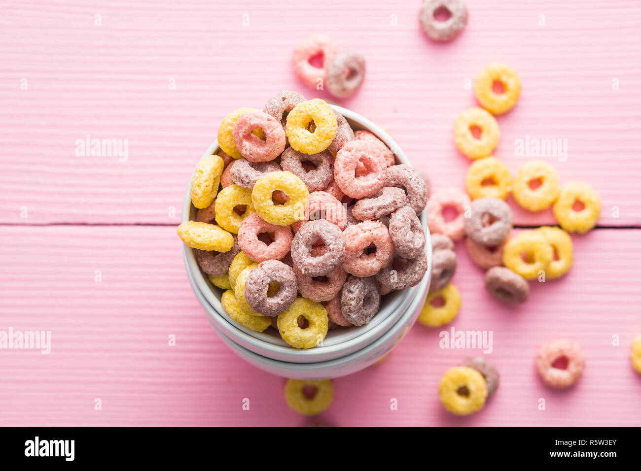 Colorful cereal rings Stock Photo - Alamy