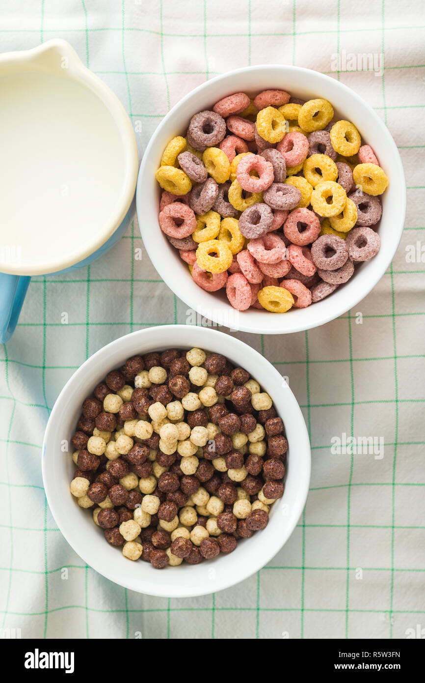 Colorful cereal rings and balls Stock Photo - Alamy