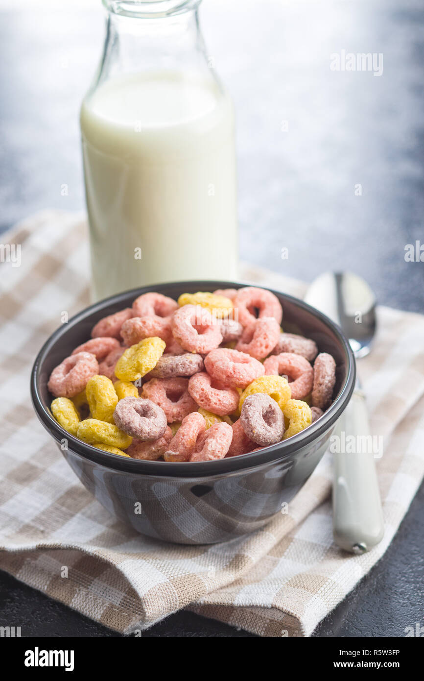 Colorful cereal rings Stock Photo - Alamy