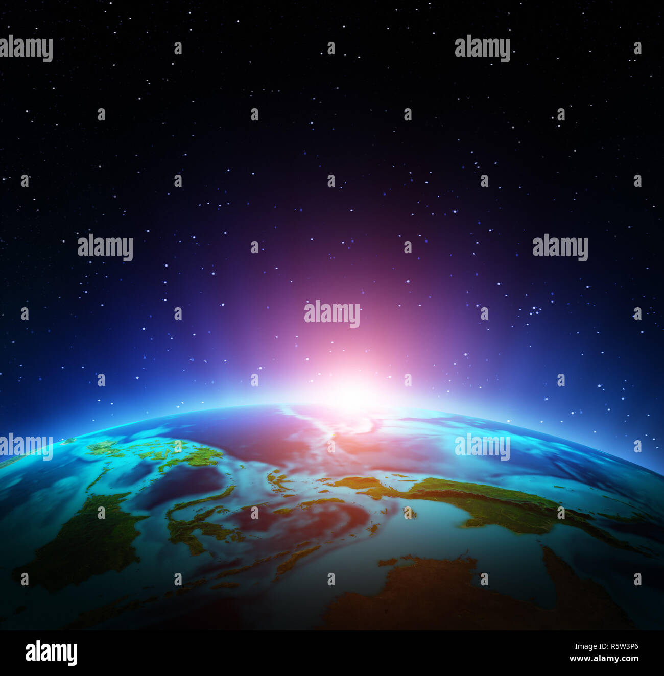 Planet Earth 3d rendering Stock Photo - Alamy