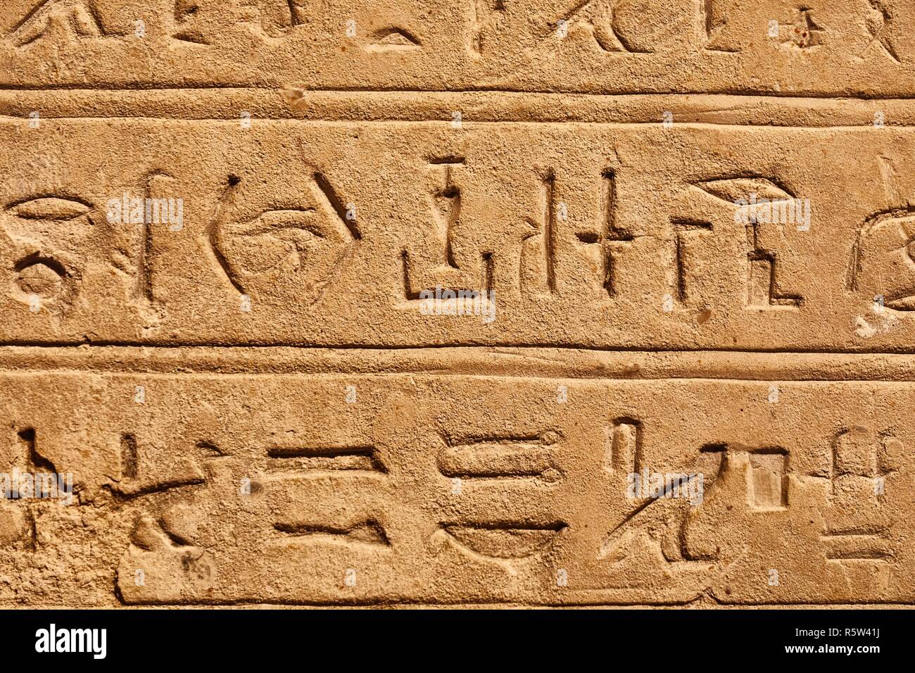 Ancient Hieroglyphic Script Stock Photo - Alamy
