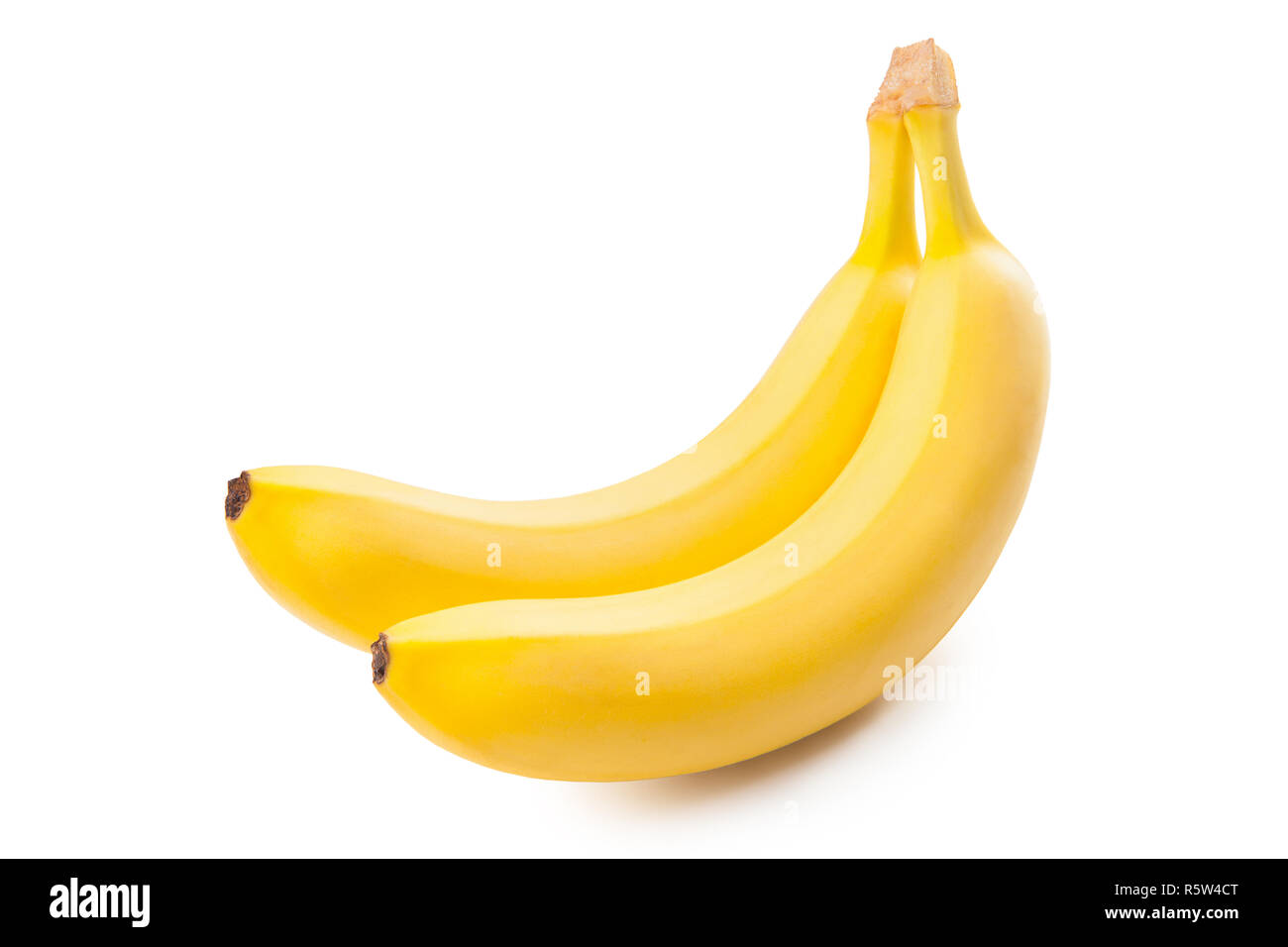 Two bananas isolated on white background Stock Photo - Alamy