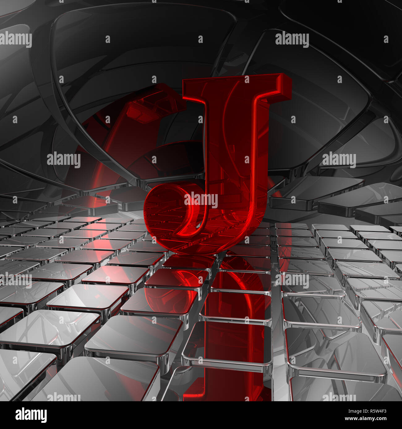 3d abstract futuristic letter hi-res stock photography and images - Alamy