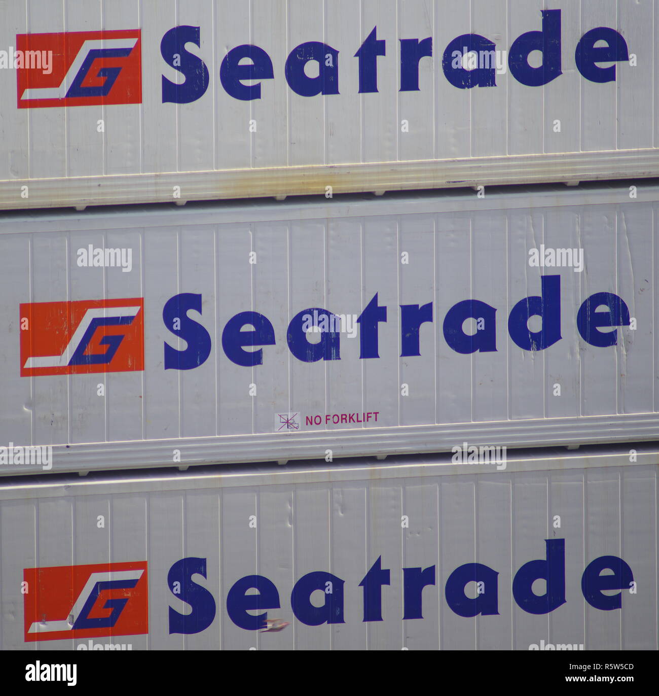 Seatrade shipping containers in Santa Marta, Colombia, South America ...