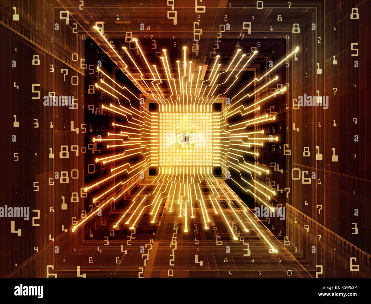 Unfolding of Computer CPU Stock Photo - Alamy