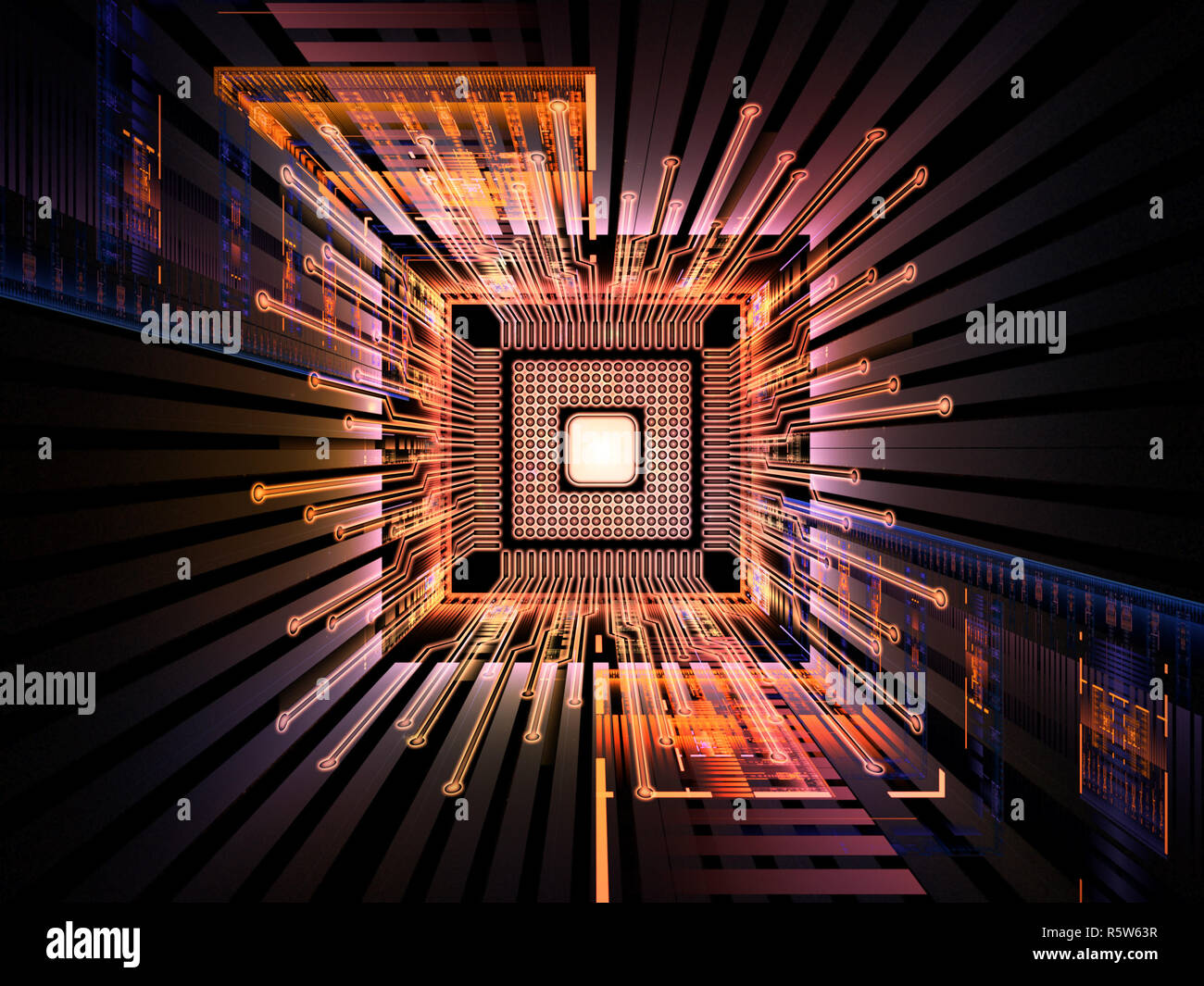 Synergies of Digital Processor Stock Photo - Alamy