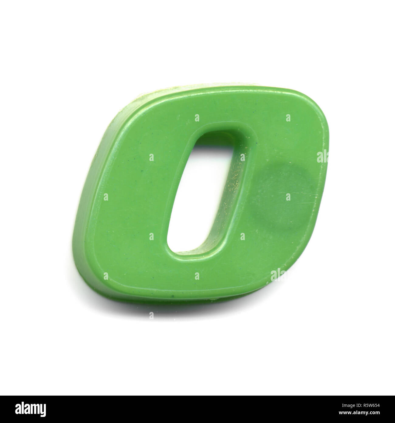 Plastic magnetic number 0 Stock Photo - Alamy