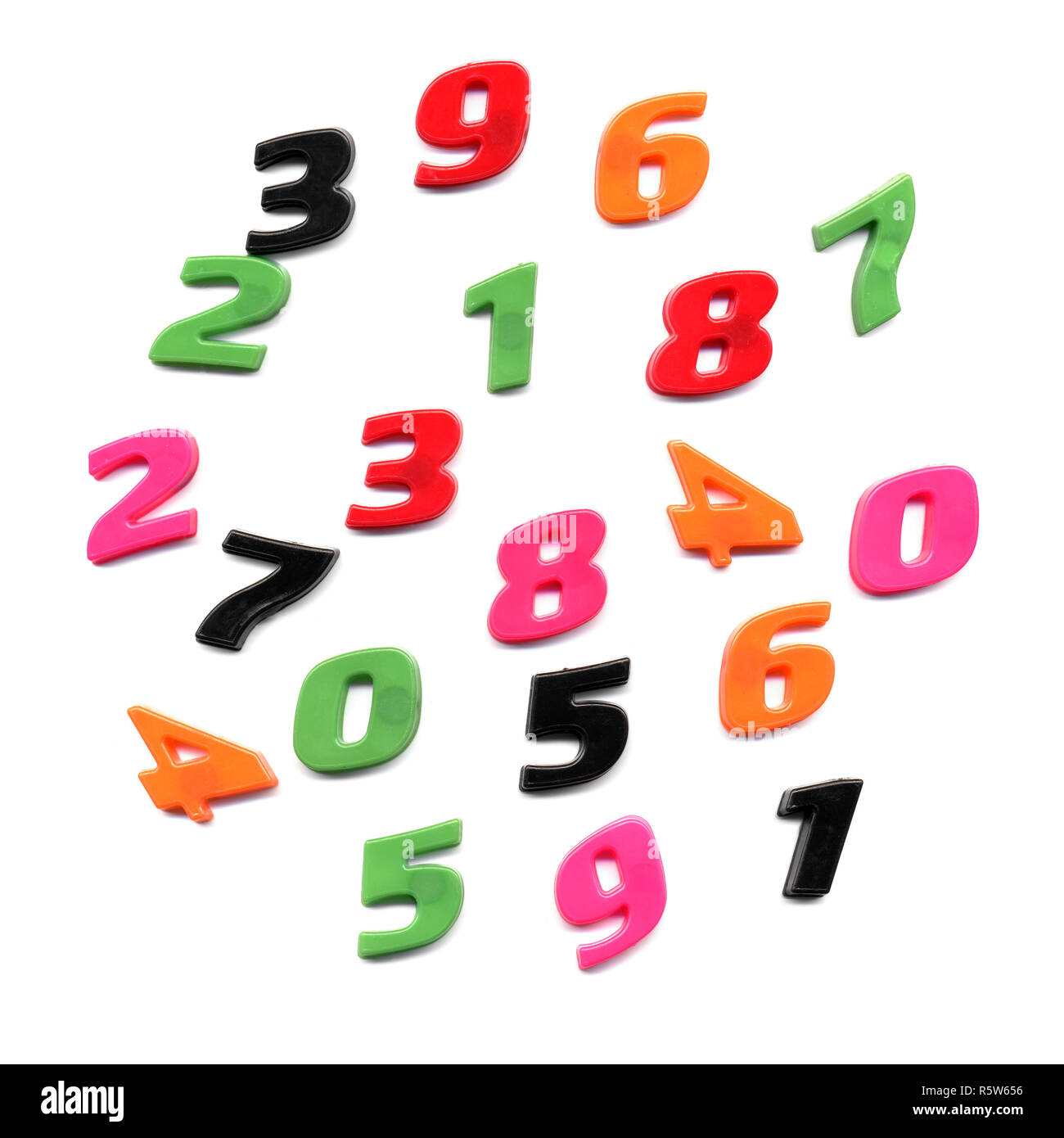 Plastic toy numbers Stock Photo - Alamy