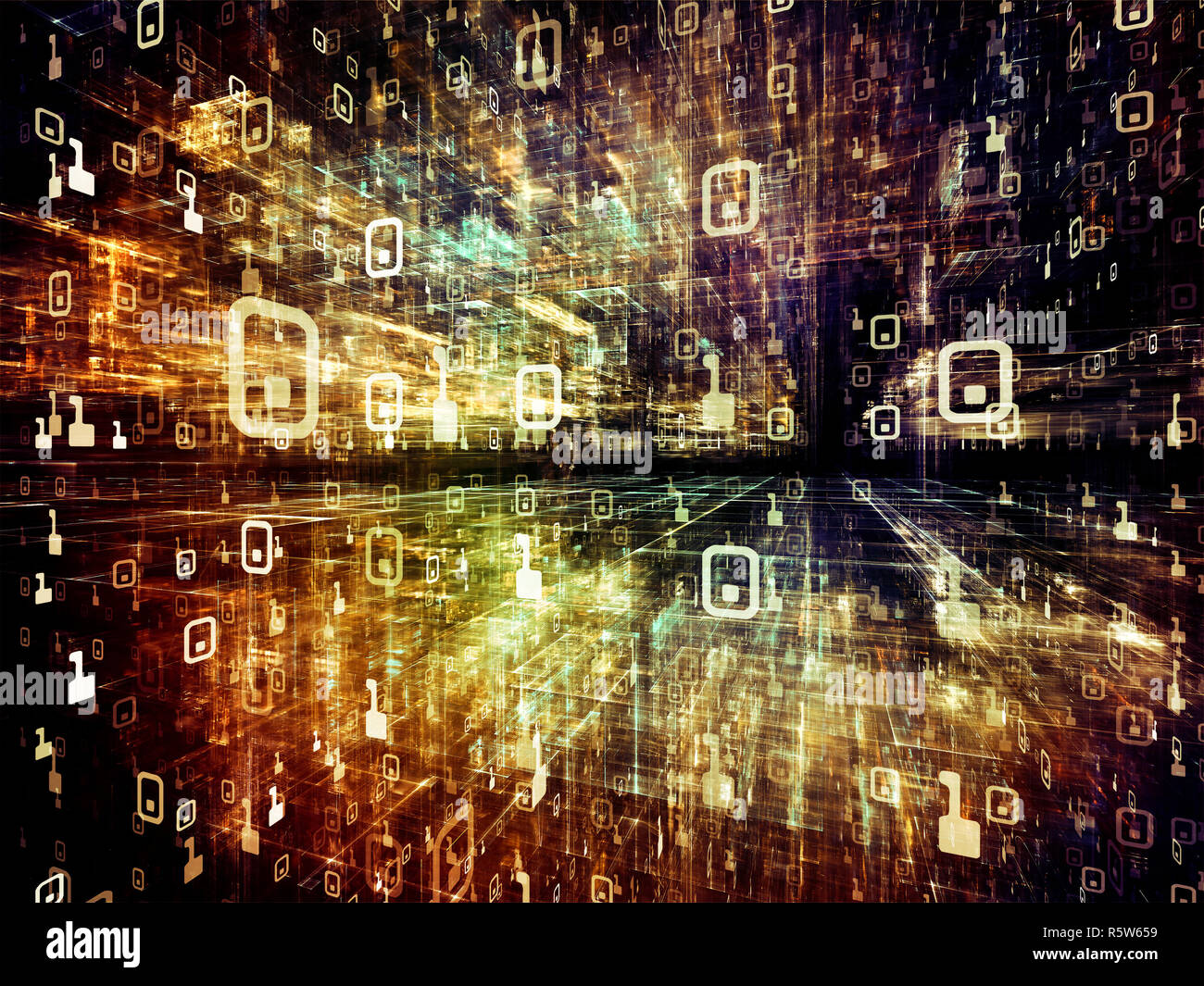 Computing Virtual World Stock Photo - Alamy