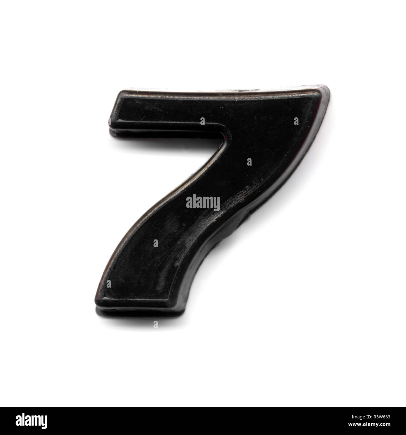 Plastic magnetic number 7 Stock Photo - Alamy