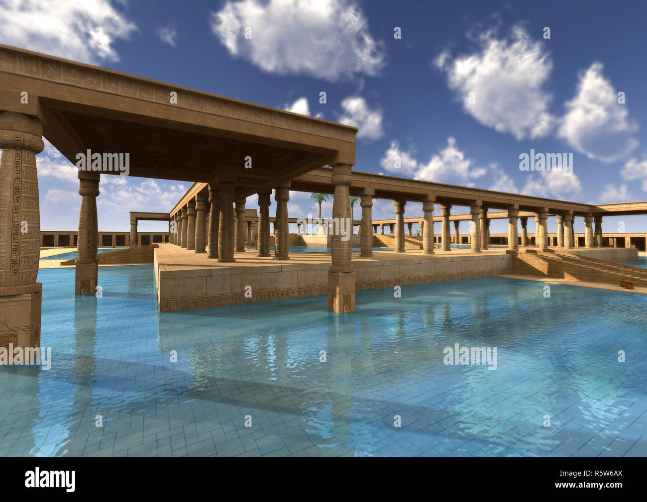 3d rendering ancient egyptian palace hi-res stock photography and ...