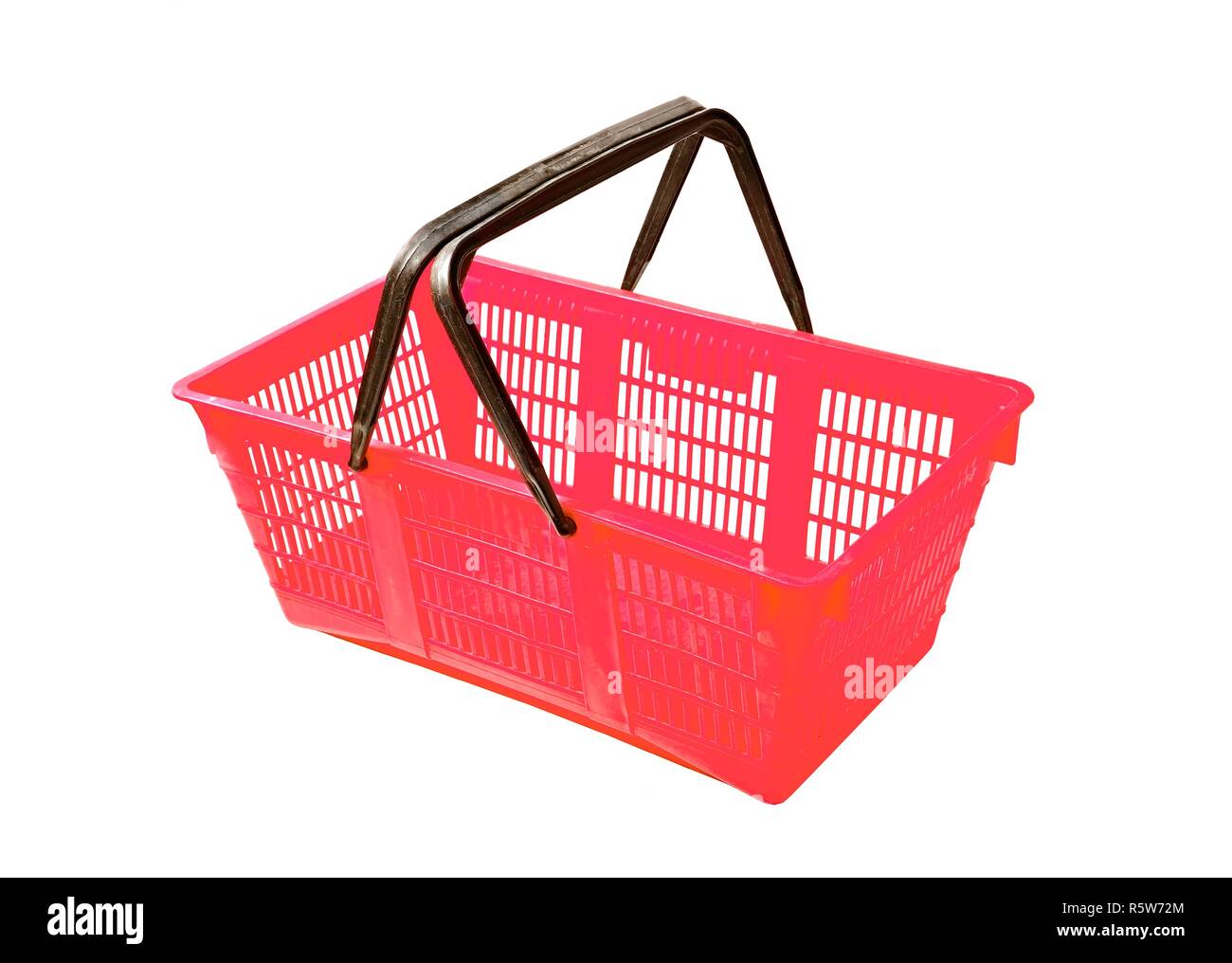 Shopping basket on white Stock Photo - Alamy