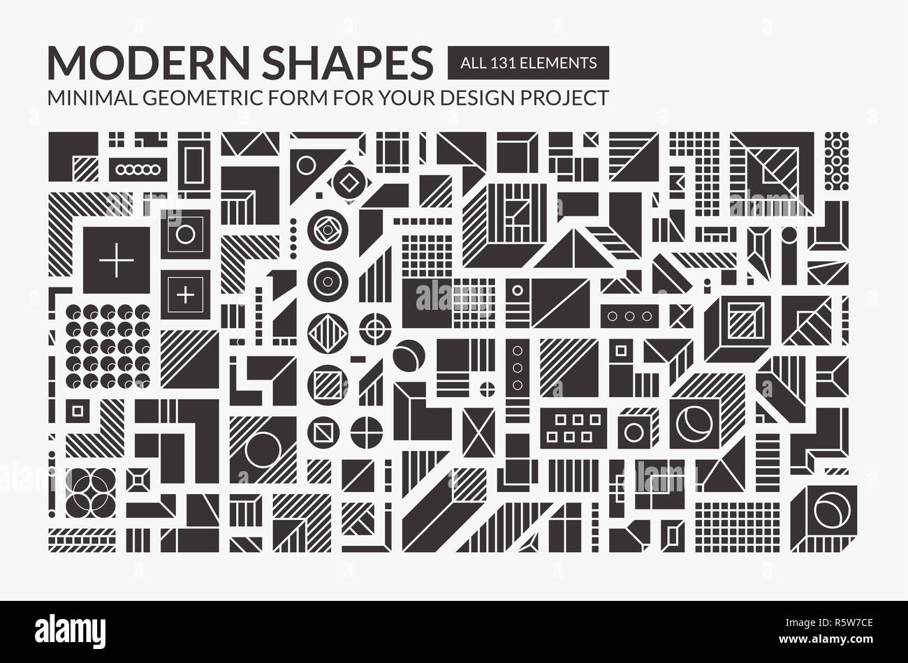 Minimal 3d shapes pattern Cut Out Stock Images & Pictures - Alamy