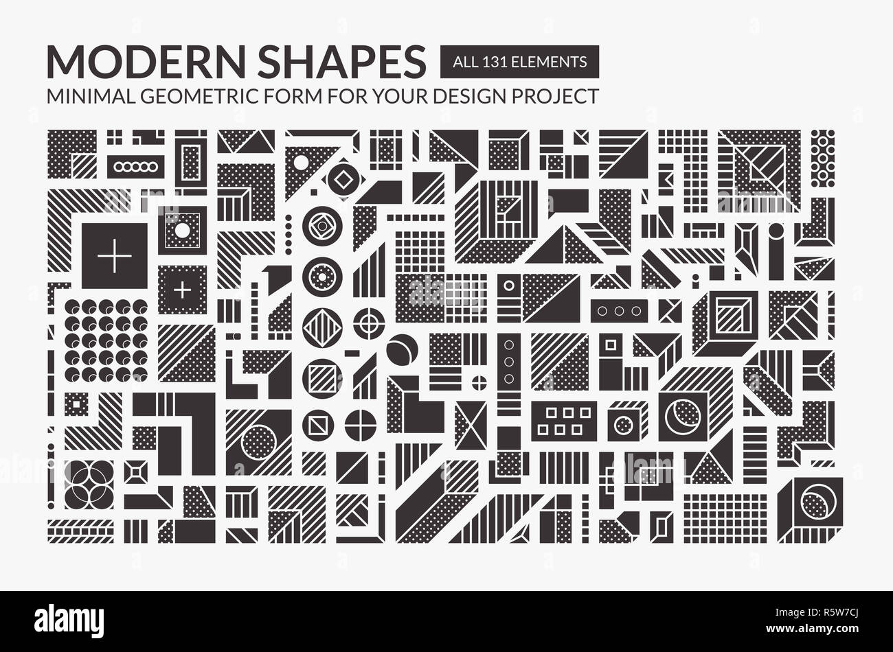 Set Minimal modern shapes Stock Photo - Alamy