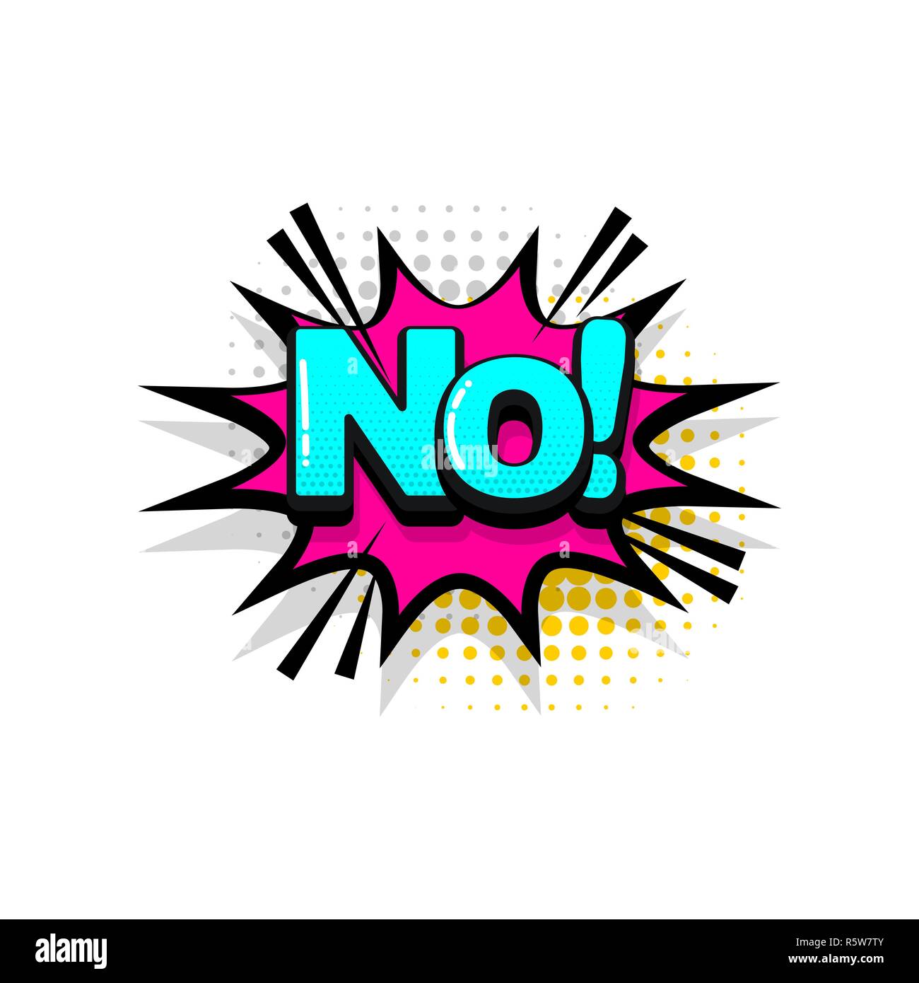 No pop art comic bubble hi-res stock photography and images - Alamy