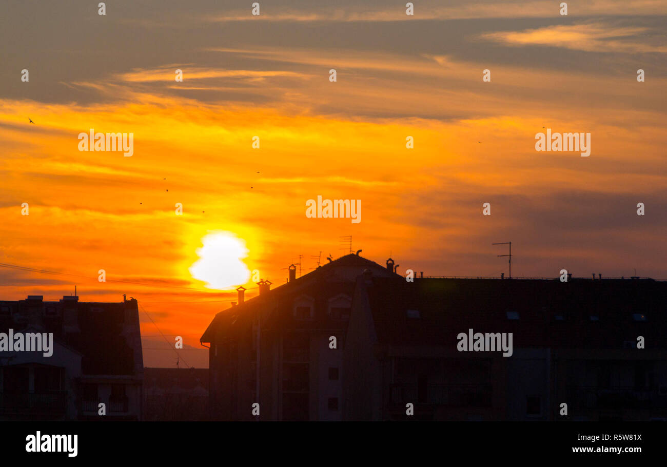 View of johannesburg skyline at sunset hi-res stock photography and ...