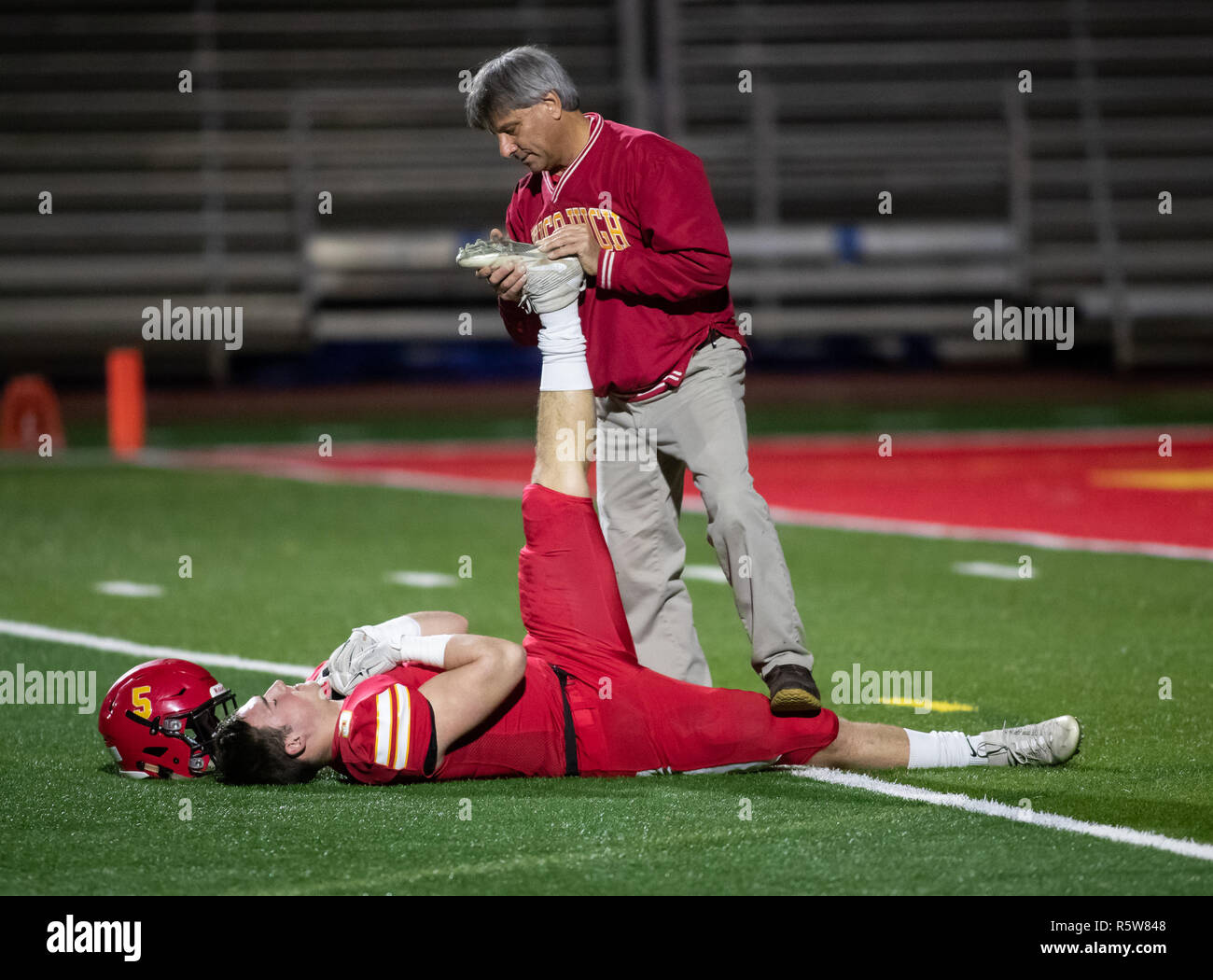 Football action with Chico vs. Pleasant Valley High School in Chico ...