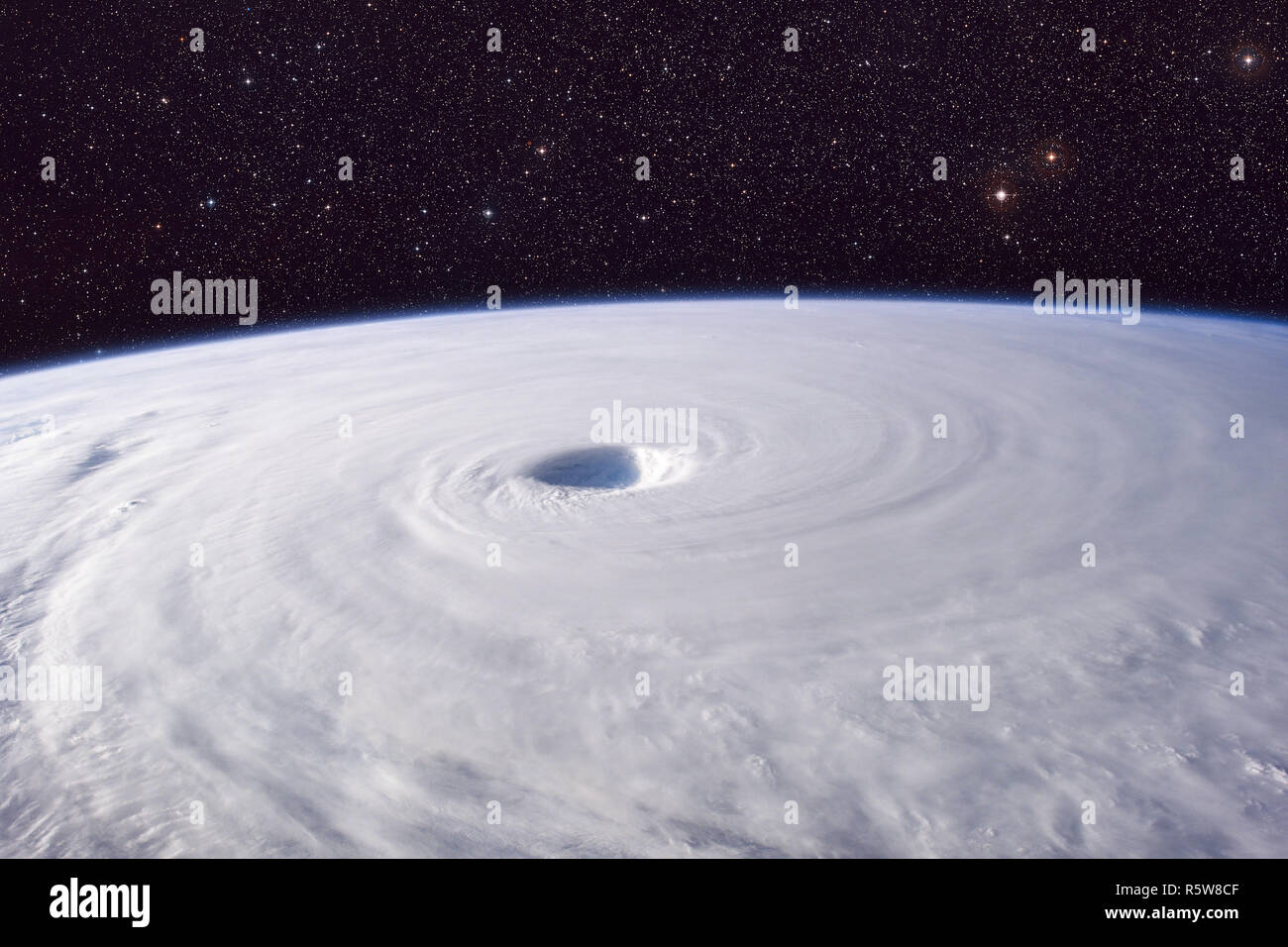 Typhoon over planet Earth - satellite photo Stock Photo - Alamy