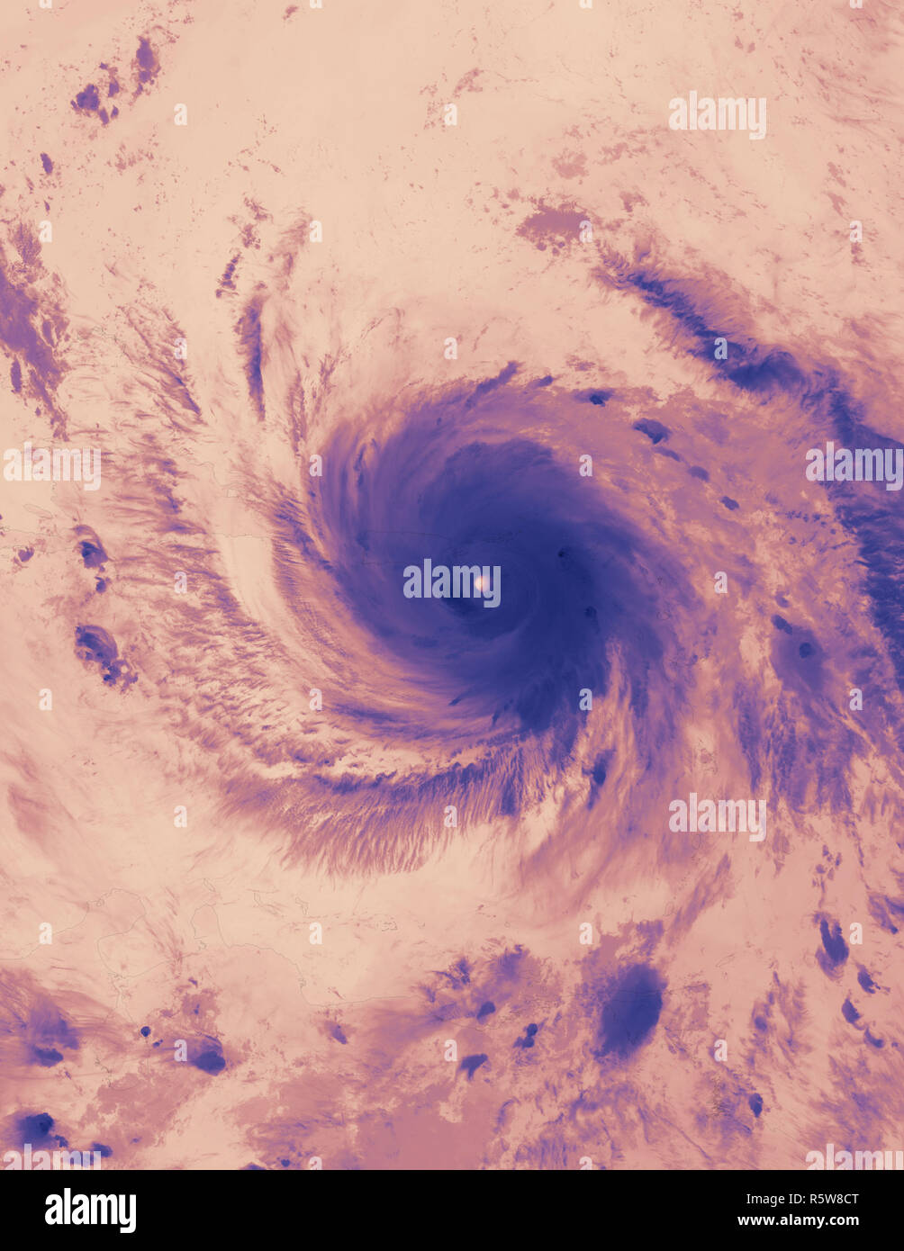 Tropical storm Maria. Thermal image. Elements of this image furnished ...